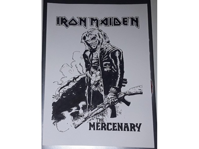 Crtez na hamer papiru 30 x 21,5 cm. - Iron Maiden