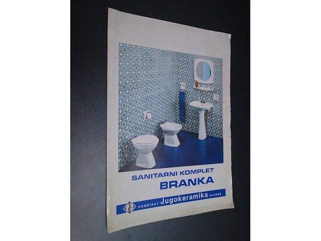 SANITARNI KOMPLET BRANKA-JUGOKERAMIKA ZAGREB -KATALOG