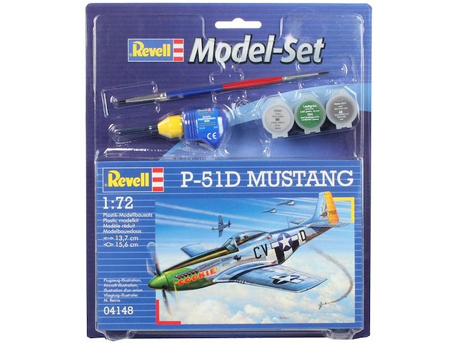 Revell maketa aviona sa priborom Model Set P-51D Mustang RV64148/5006