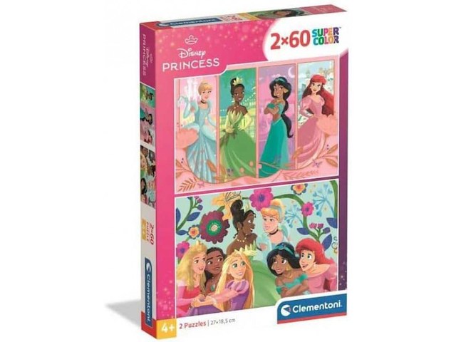Puzzle slagalice 2x60 delova Disney Princess Clementoni 24824