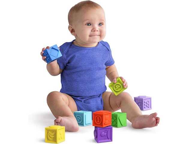 Bright Starts™ Gumene kocke za bebe Kaleido Cubes 9 komada 12616