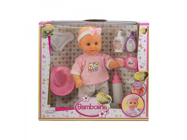 BAMBOLINA Amore Gift Set Lutka Beba sa setom za kupanje DI1821