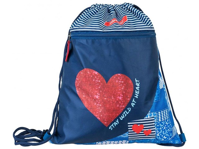 TARGET Vrećica za sportsku opremu Torba za fizičko Gym Bag RED DENIM HEART 21841