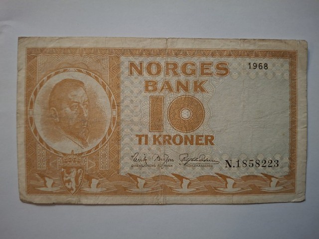 10 kruna 1968 NORVEŠKA