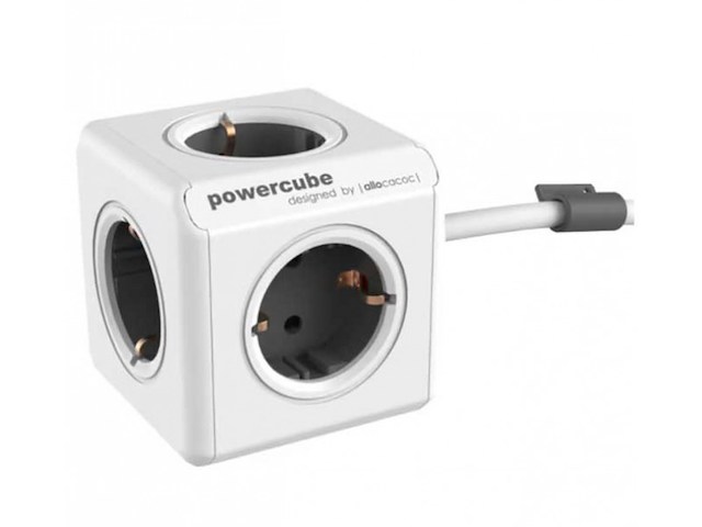 PowerCube produžni kabl sa 5 utičnica 1.5m Grey