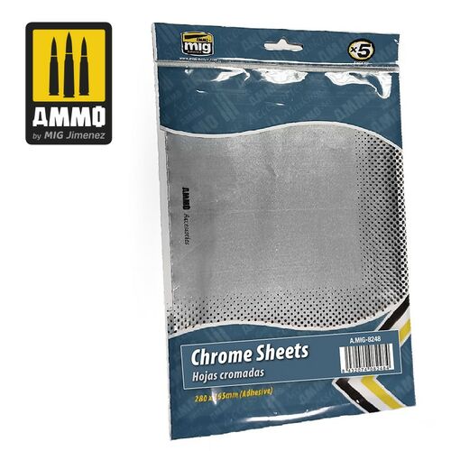 AMMO of Mig Jimenez 8248 CHROME SHEETS 280x195 mm