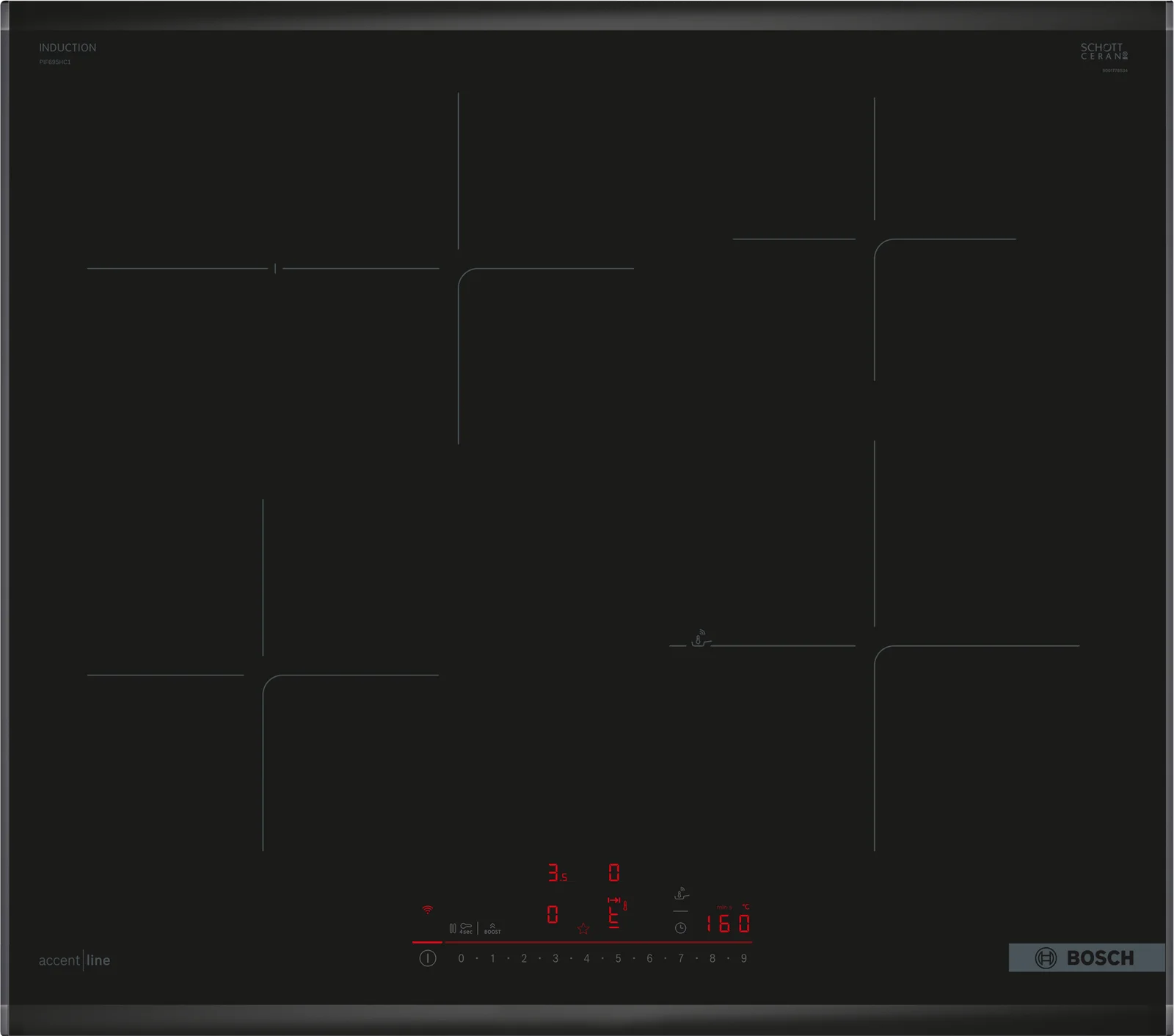 Serija 6, Indukciona ploča za kuvanje, 60 cm, ugradnja sa okvirom, PIF695HC1E