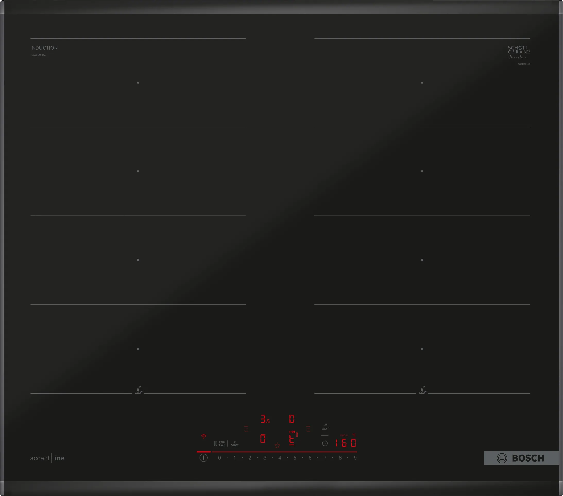 Serija 6, Indukciona ploča za kuvanje, 60 cm, ugradnja sa okvirom, PXX690HC1E