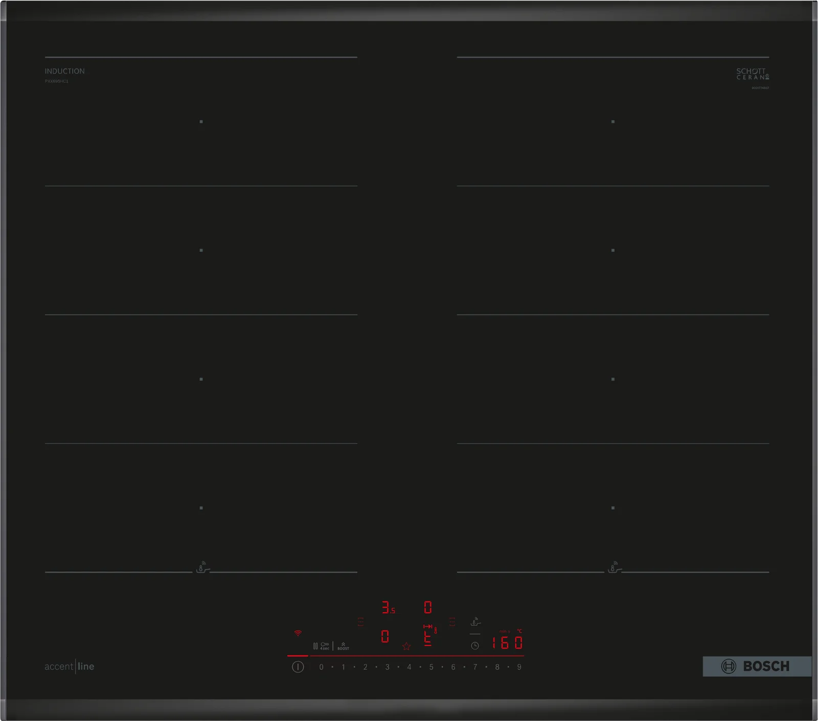 Serija 6, Indukciona ploča za kuvanje, 60 cm, ugradnja sa okvirom, PXX695HC1E