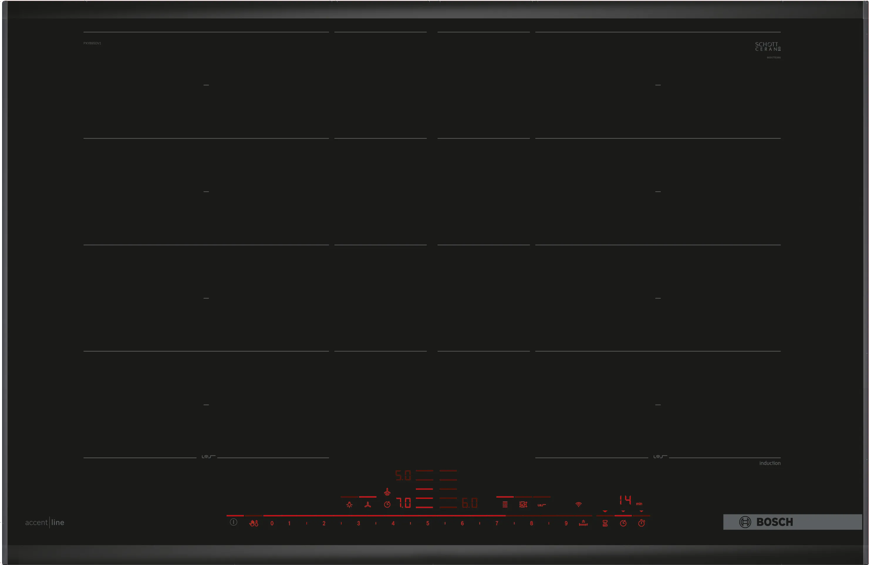 Serija 8, Indukciona ploča za kuvanje, 80 cm, ugradnja sa okvirom, PXY895DV1E