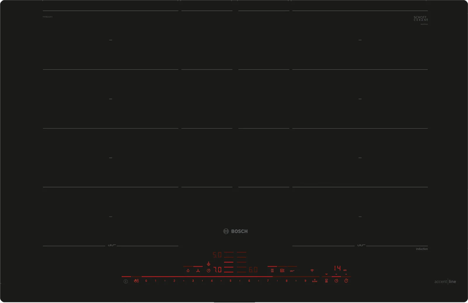 Serija 8, Indukciona ploča za kuvanje, 80 cm, ugradnja u ravni radne ploče, PXY821DV1E
