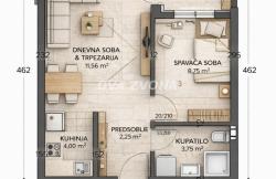 DVOSOBAN STAN – TELEP – 36.35 m²-PRVI SPRAT