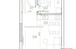 TELEP, 26m2, Garsonjera sa pdv, Izgradnja