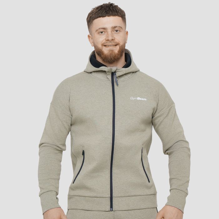 Muški duks Agile Zip Up Sage - GymBeam