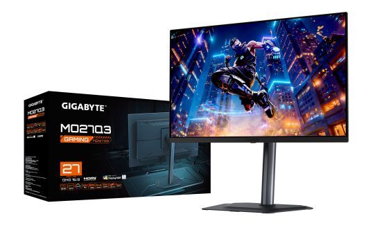Gigabyte - 27`` 360Hz QHD 2560x1440 QD-OLED, HDR Peak 1000 Nits, G-Sync Compatible, AMD FreeSync Premium Pro, OLED VRR Anti-Flicker, KVM