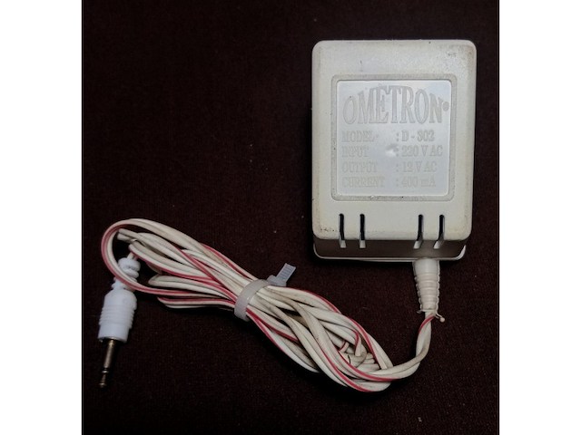 Adapter OMETRON D-302, 10V AC, 400mA. ✰