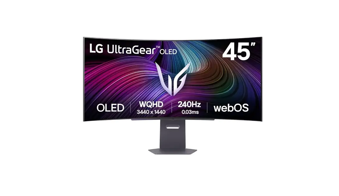 LG monitor, 45" WQHD OLED RGB, 3440 x 1440, 240 Hz, 275 cd, 0,03 ms, DP, 2 x HDMI, Type-C 65 W, sivi