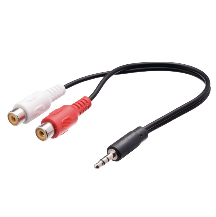 Kabl adapter 3.5mm ST M-2xRCA F 0.2m
