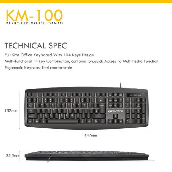 Tastatura + Mis USB Fantech GO KM-100 US crnaID: EK000813443