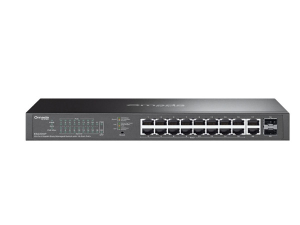 Switch TP-LINK Omada 20-Port Gigabit Easy Managed Switch with 16-Port PoE+ (ES220GP)
