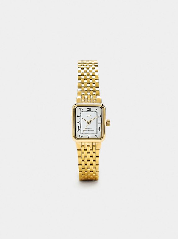 SQUARE WATCH WITH A STAINLESS STEEL BRACELET