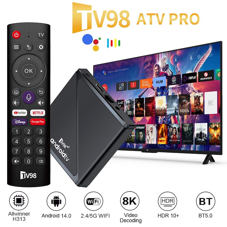 TV98 Android TV Box 8K – Moćan Smart TV uređaj nove generacije