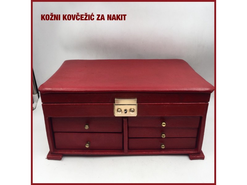 KOŽNI KOVČEG ZA ČUVANJE NAKITA