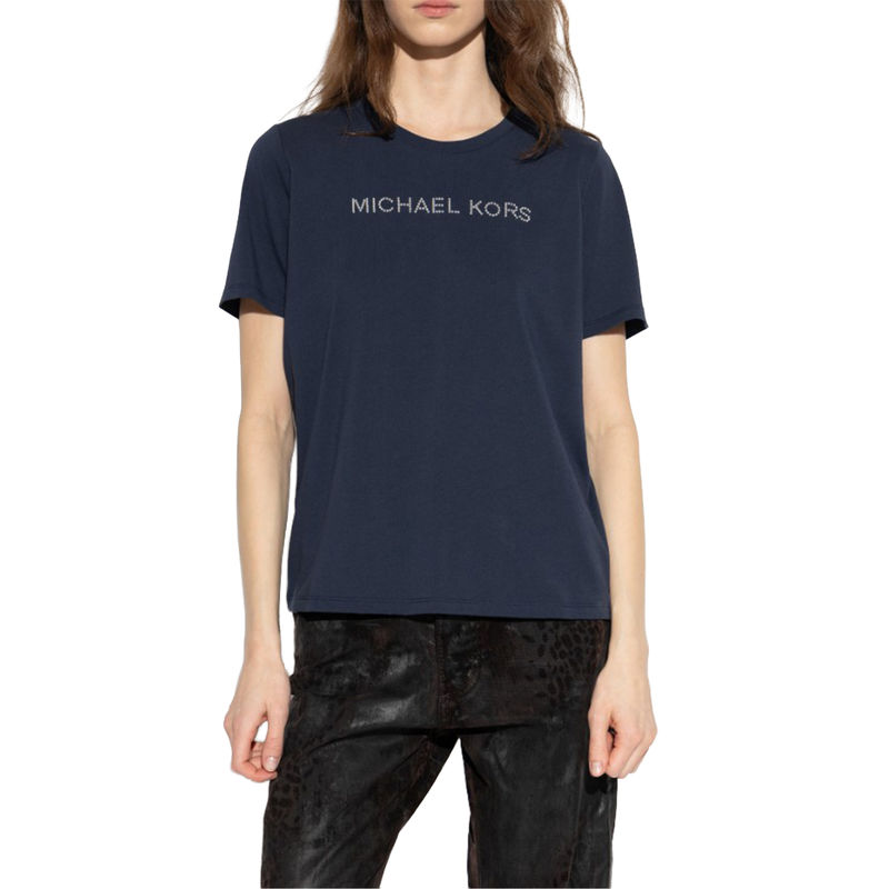 Ženska majica Michael Kors Boxy Crop Mk Stud Tee