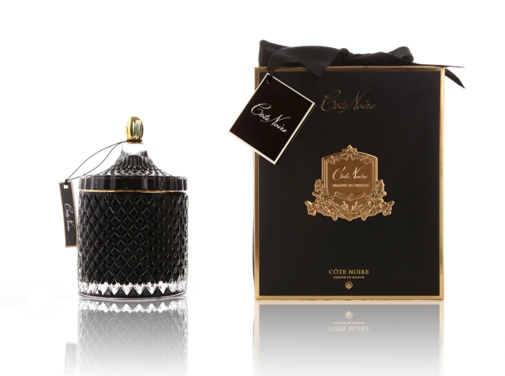 Cote Noire Grand Black & Gold Art Deco Candle Queen of the night – Sveća
