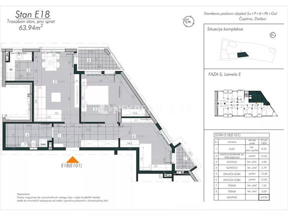 Prodaja, stan dvoiposoban, Čajetina Čajetina