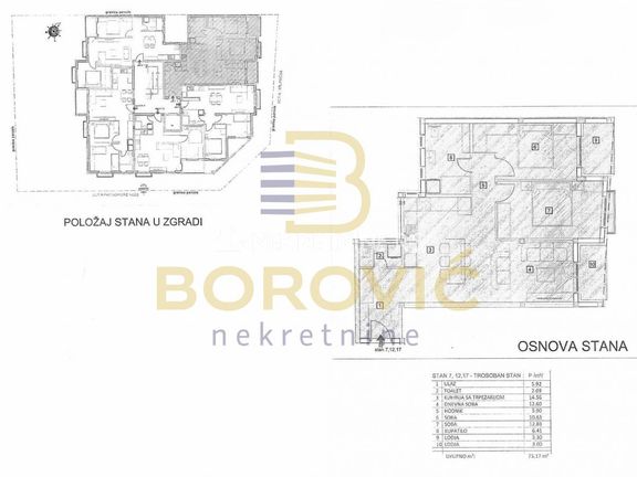 Cerak, 75.17m2, novo