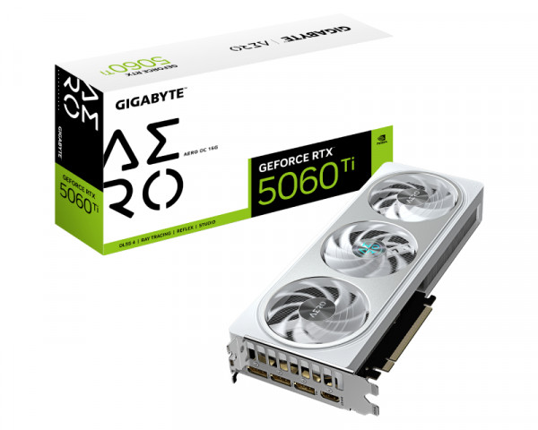 GIGABYTE nVidia GeForce RTX 5060 Ti AERO 16GB 128bit GV-N506TAERO OC-16GD rev. 1.0 grafička karta