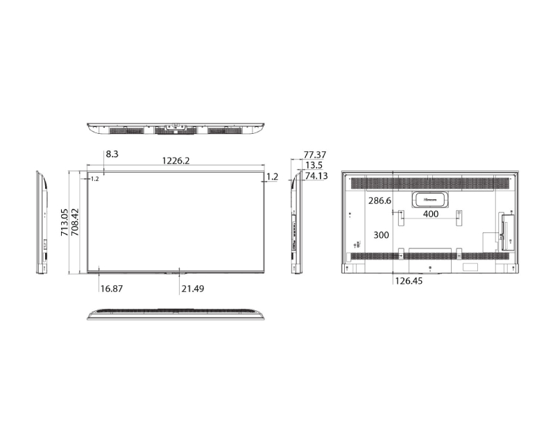 55 inča 55DP30FE 4K UHD 350 nita Digital Signage Display - 16/7 Operation