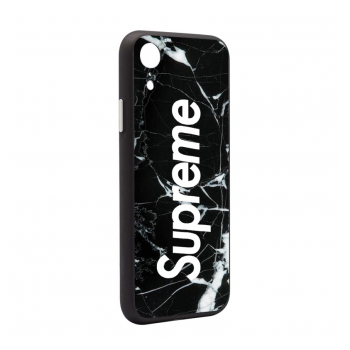 Maska Supreme print za iPhone XR crna