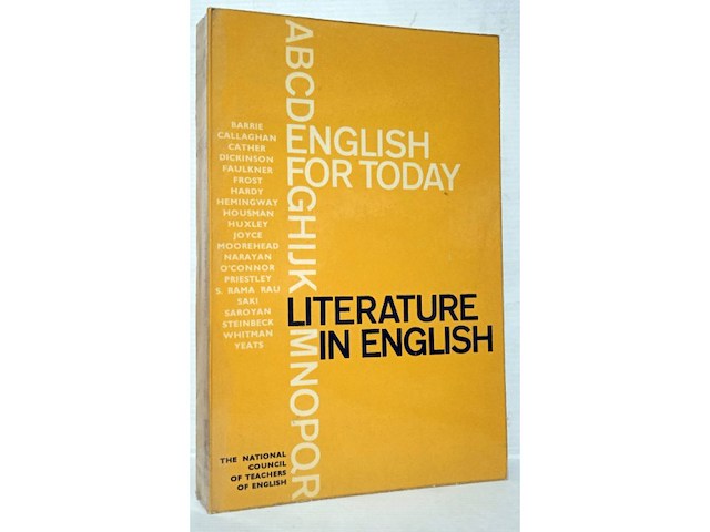 LITERATURE IN ENGLISH - ENGLISH FOR TODAY
