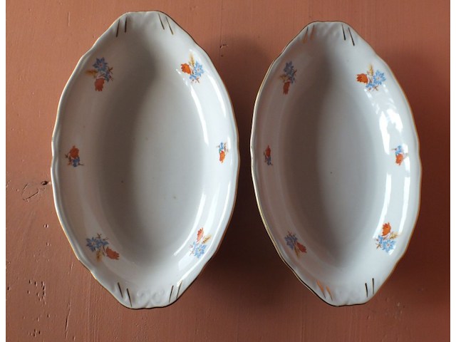 2 mala porcelanska ovala Benedikt Brothers Art Deco