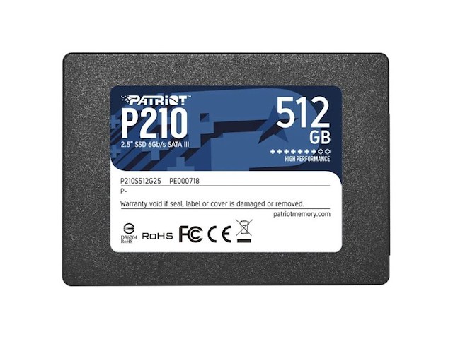 SSD 2.5 SATA3 512GB Patriot P210 520MBs/430MBs P210S512G25