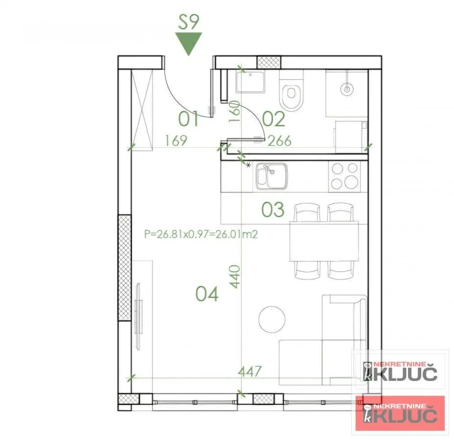 Prodaja, garsonjera, 26m², Telep, Novi Sad Sve Podlokacije