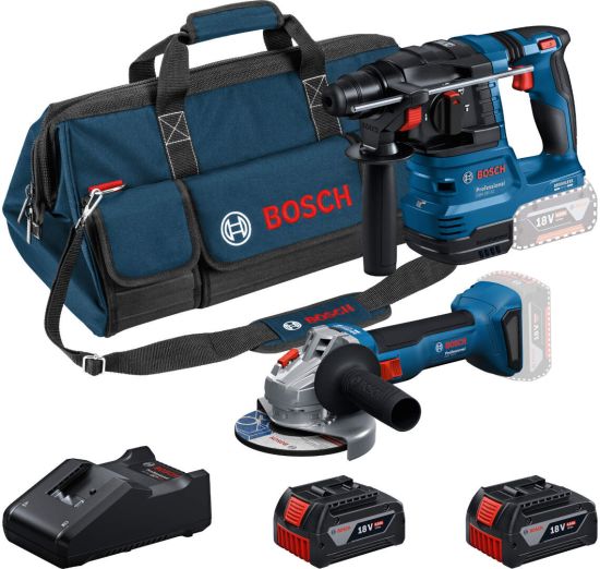 Akumulatorski set Bosch GWS 18V-8 + GBH 18V-22 + 2 x GBA 18V 4,0Ah + torba (0615V0003C)