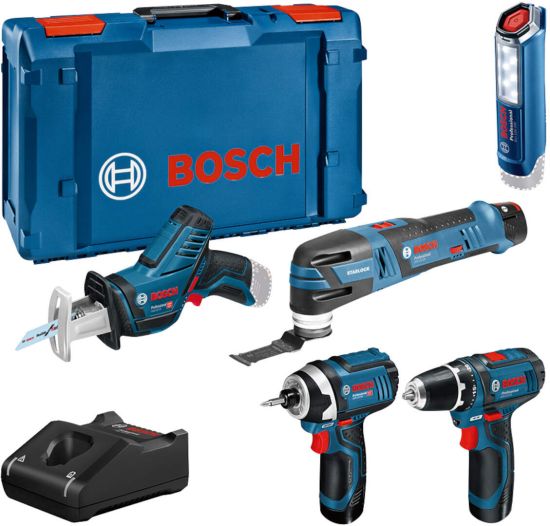 Akumulatorski set od 5 alata Bosch Professional + 3 x GBA 12V 2,0Ah + XL-Boxx (0615990N1D)