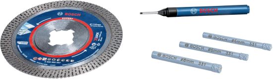 Bosch set za obradu keramike EXPERT HardCeramic X-LOCK dijamantska rezna ploča + burgije (0615997678)