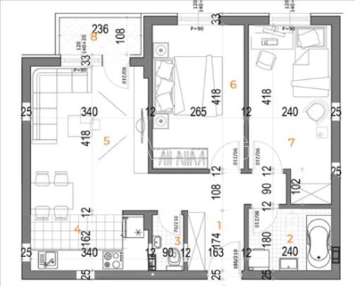 Stan,Novi Sad,Telep,kv: 58.00, € 137760