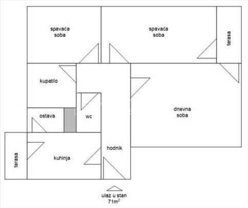 Stan,Novi Sad,Podbara,kv: 71.00, € 156200