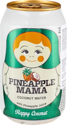 DRINK MAMAS
PINEAPPLE MAMA osvežavajuće piće - kokosova voda i sok od ananasa, 330 ml