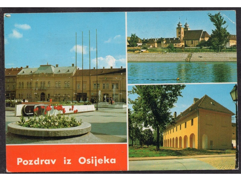 163 - Osijek 1985 - razglednica putovala