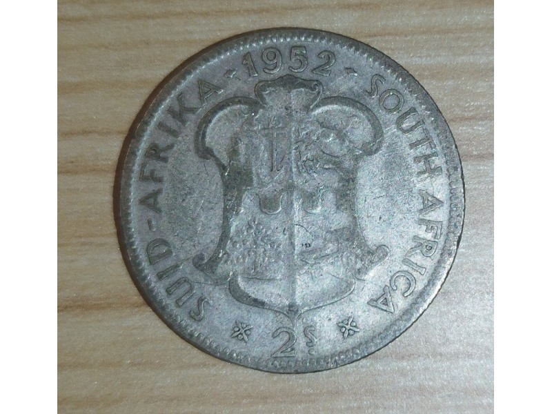 G47 2 silinga Juzna Afrika 1952 srebrnjak 11,31g srebro