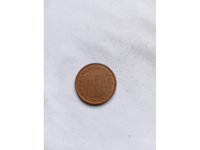 Шпанија 5 центи,2007 год.