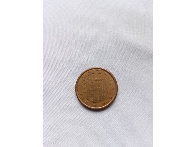 Шпанија 5 центи,2000 год.