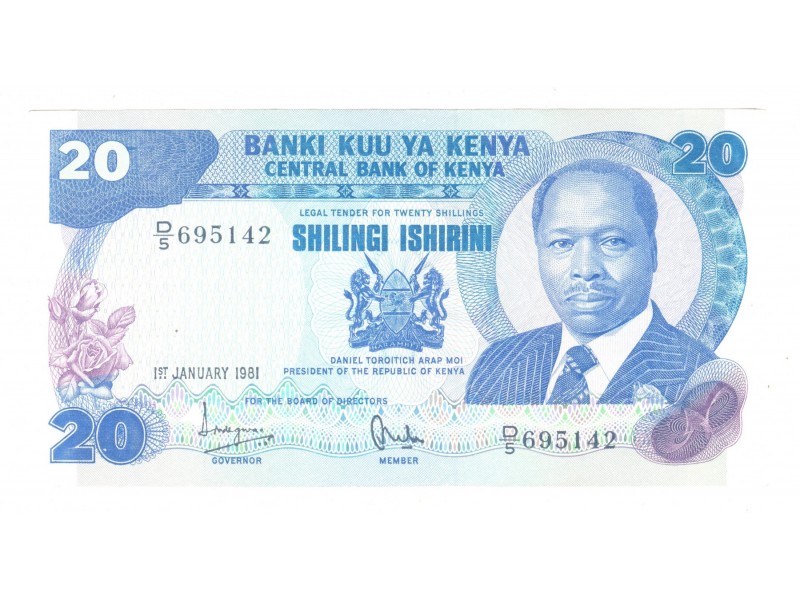 Kenija 20 shillings 1981 UNC