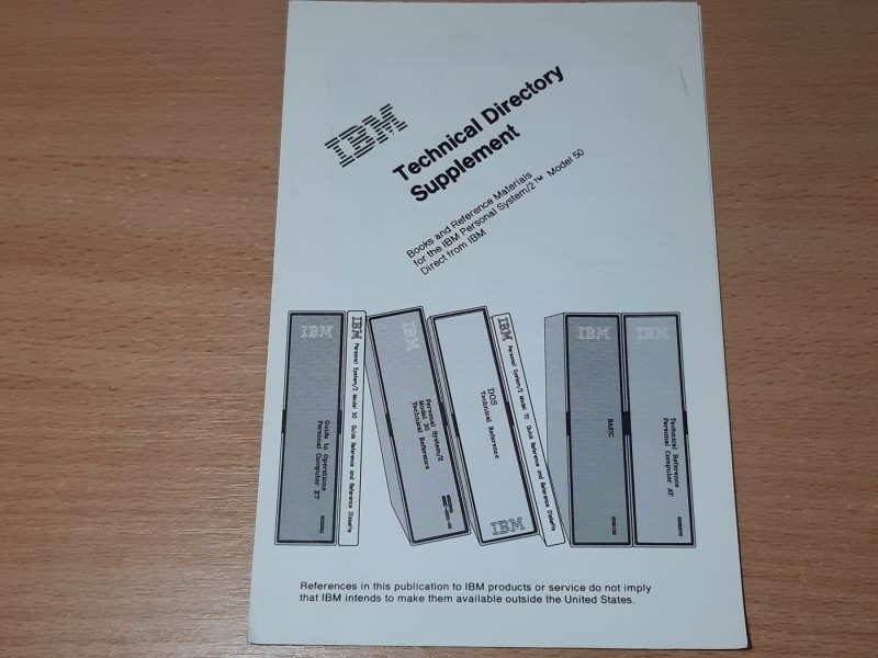 Prospekt IBM iz 1988. godine